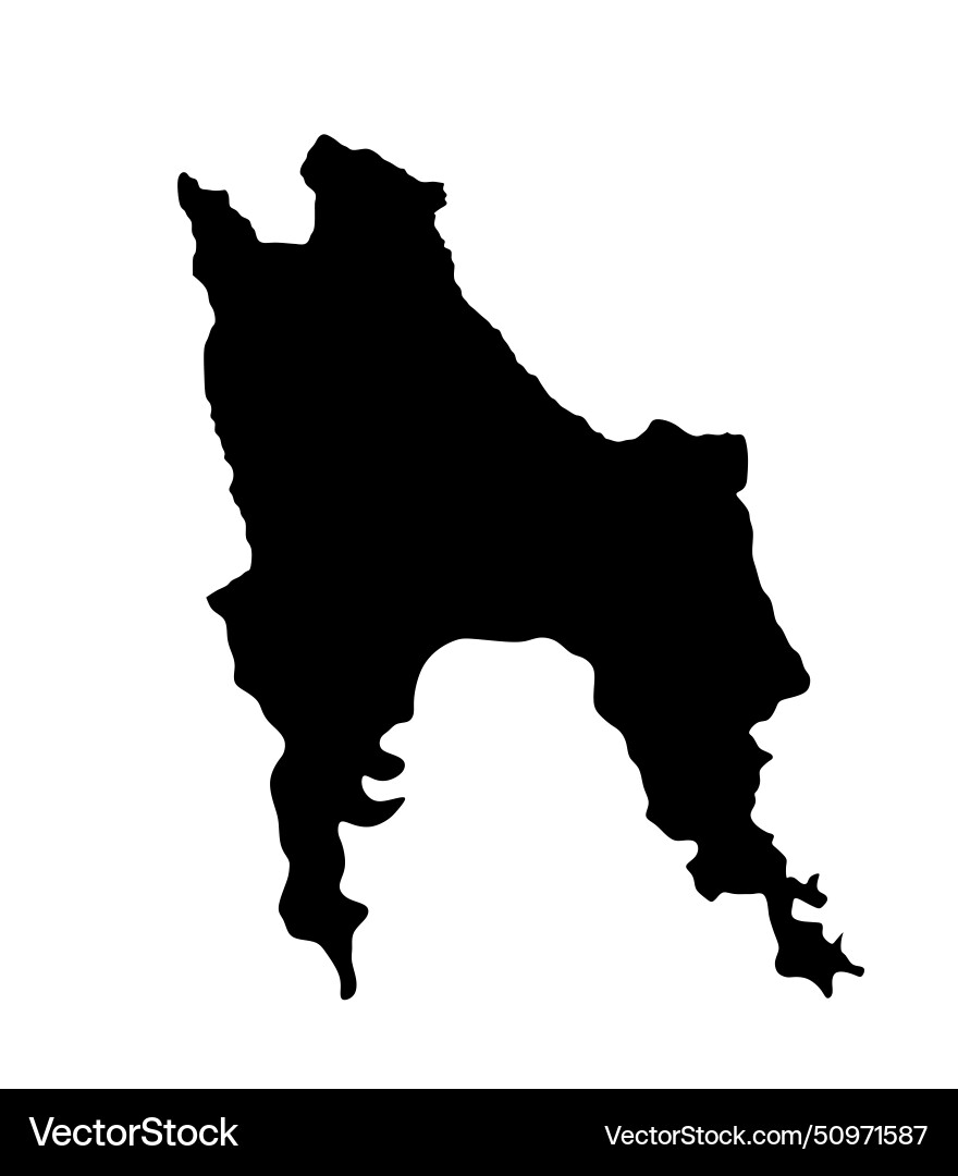 Laconia map silhouette isolated Royalty Free Vector Image