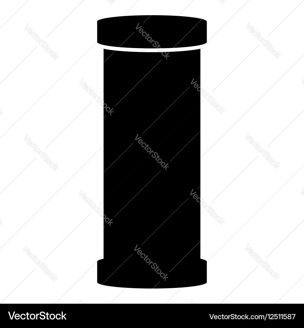 Plastic glass icon simple style Royalty Free Vector Image