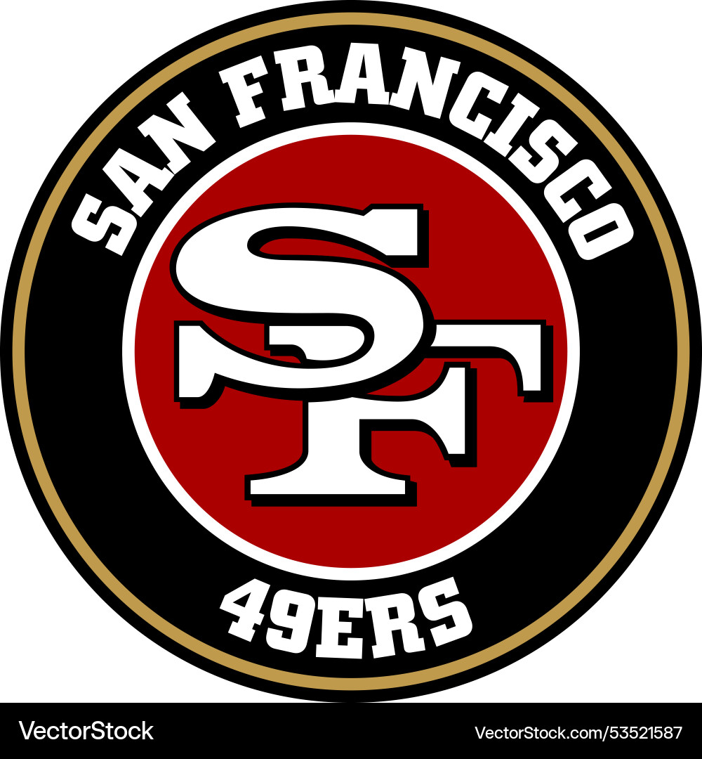 San Francisco 49ers Badge Royalty Free Vector Image