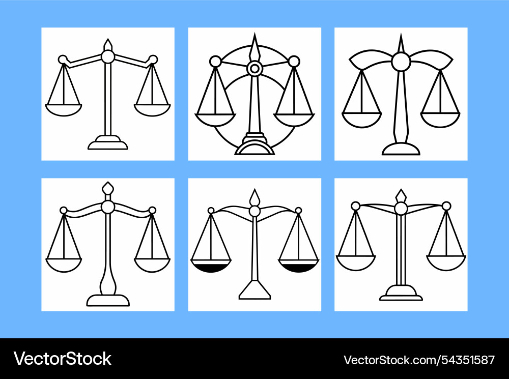 Scales of justice Royalty Free Vector Image - VectorStock