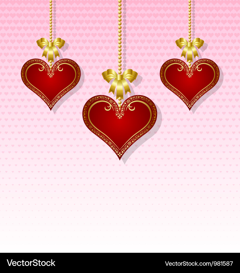 Three hearts Royalty Free Vector Image - VectorStock
