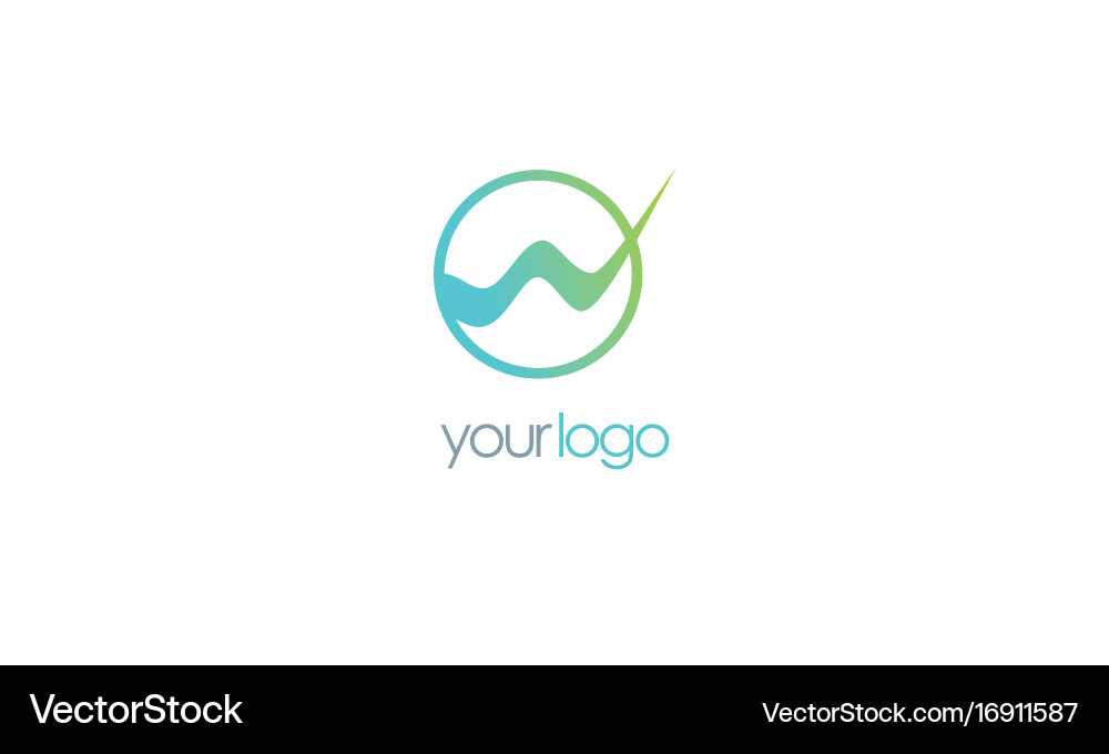 Wave letter w logo Royalty Free Vector Image - VectorStock