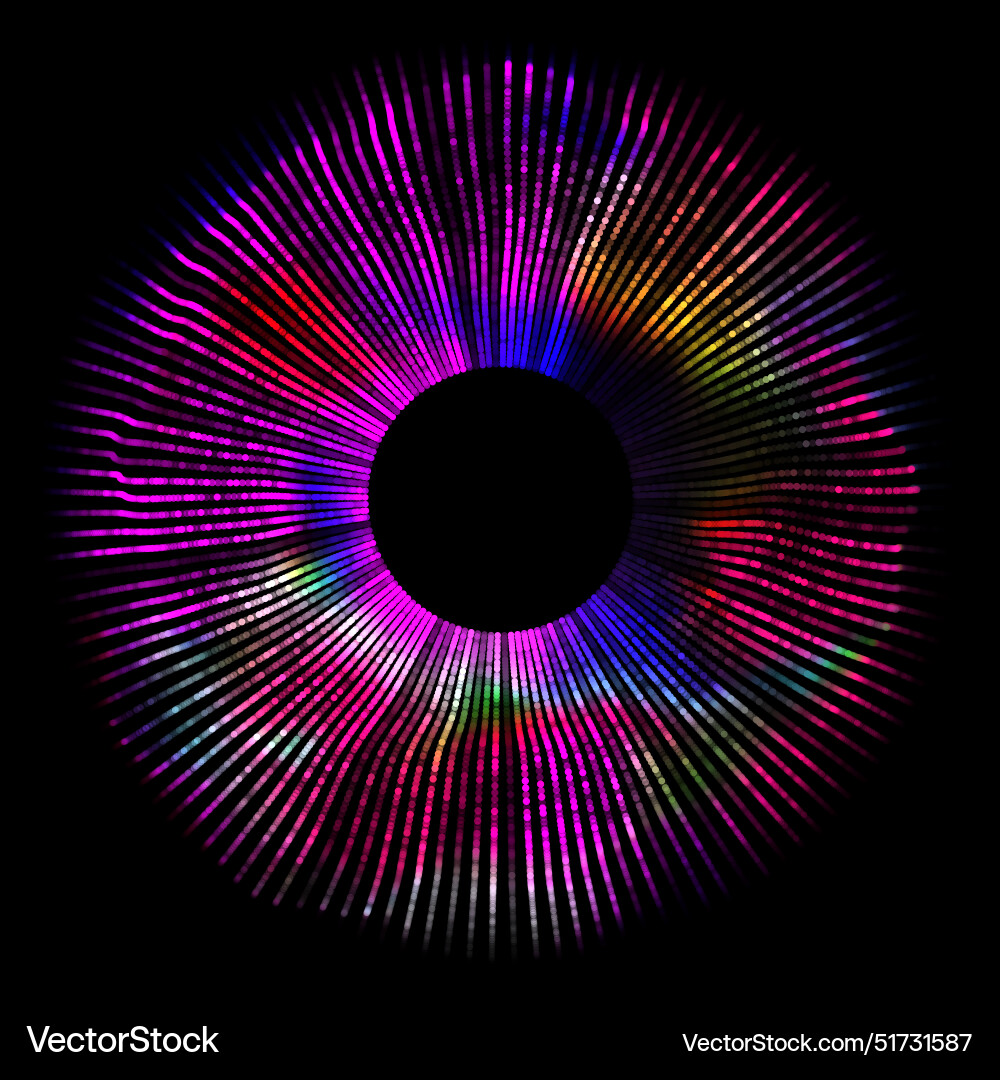 Wave pattern 3d glowing abstract digital Vector Image