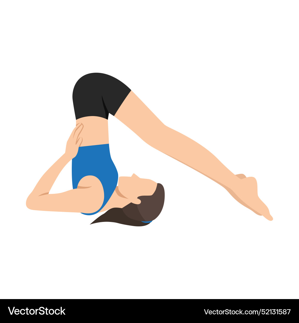 Woman Doing Wheel Pose Flow Or Chakrasana Vector Image
