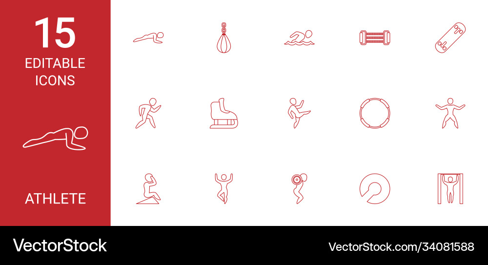 15 athlete icons Royalty Free Vector Image - VectorStock