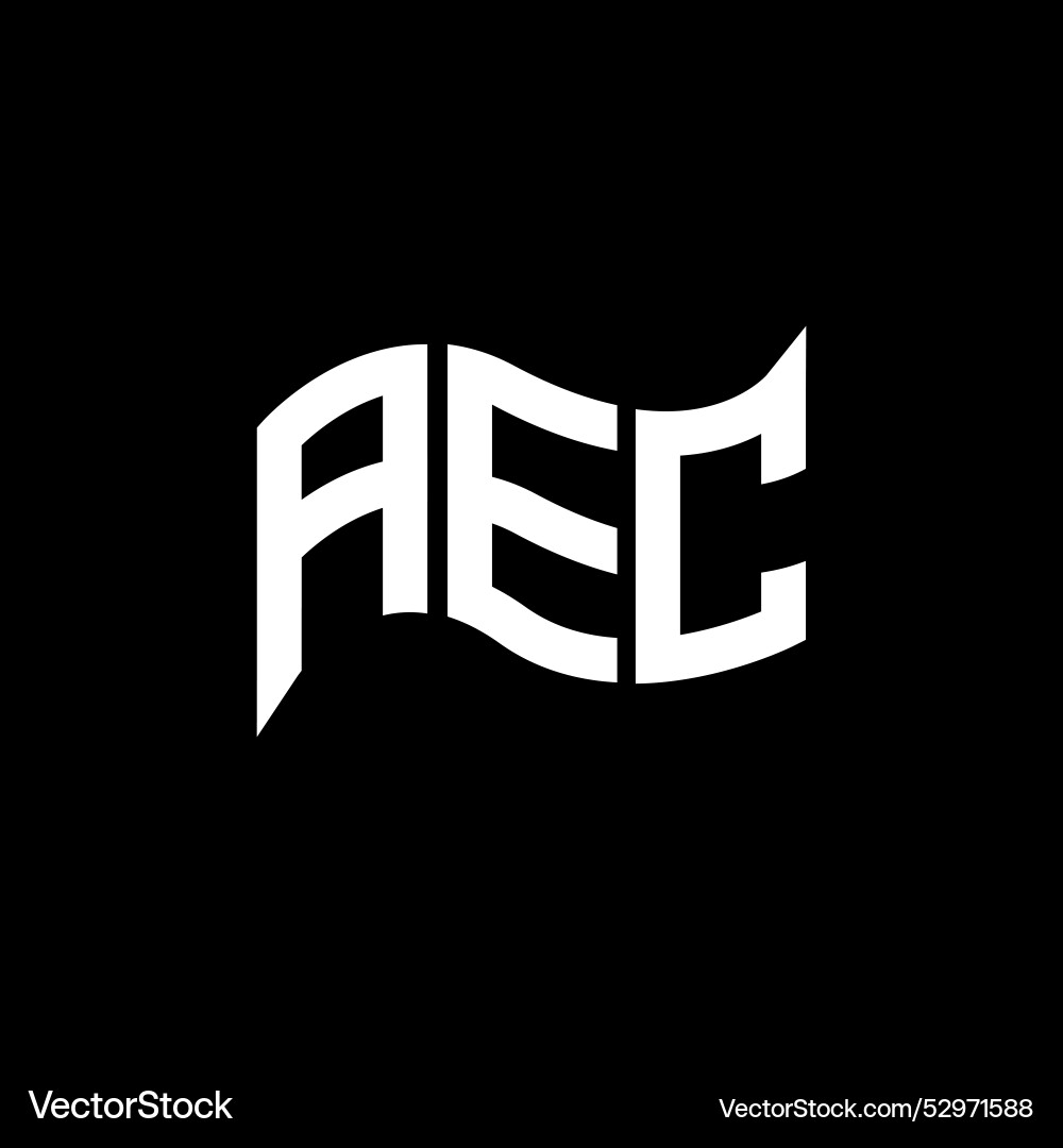 Aec logo design simple and modern Royalty Free Vector Image