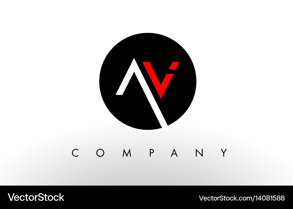 Av logo letter design Royalty Free Vector Image