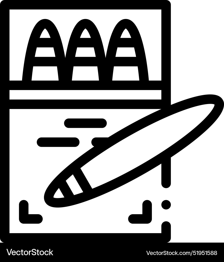 Cigars icon thin linear style design isolated Vector Image