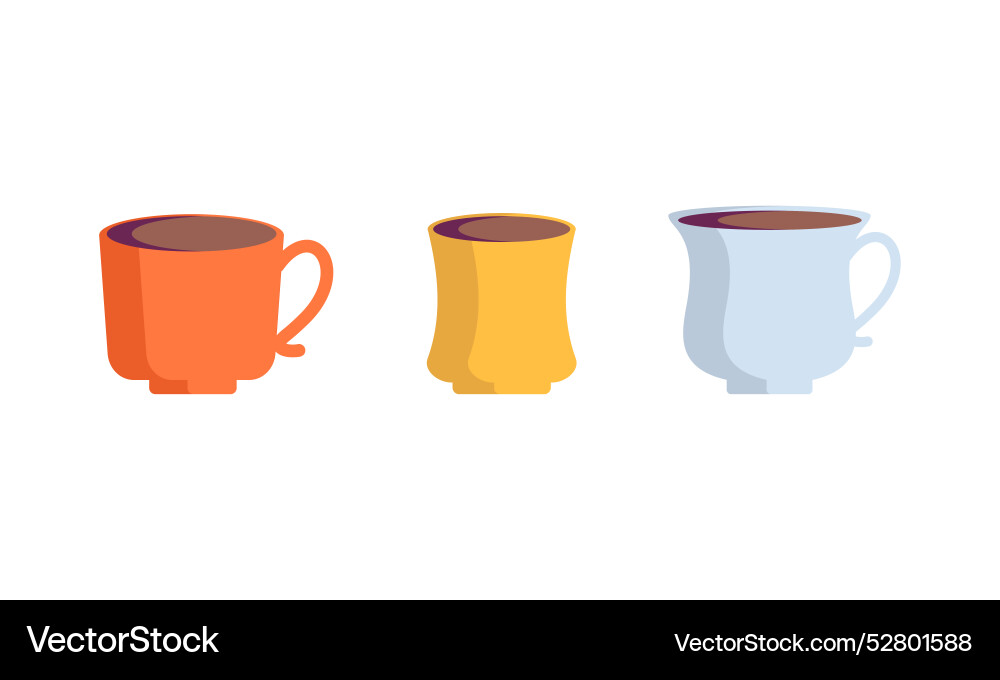 Coffee cup collection logo Royalty Free Vector Image