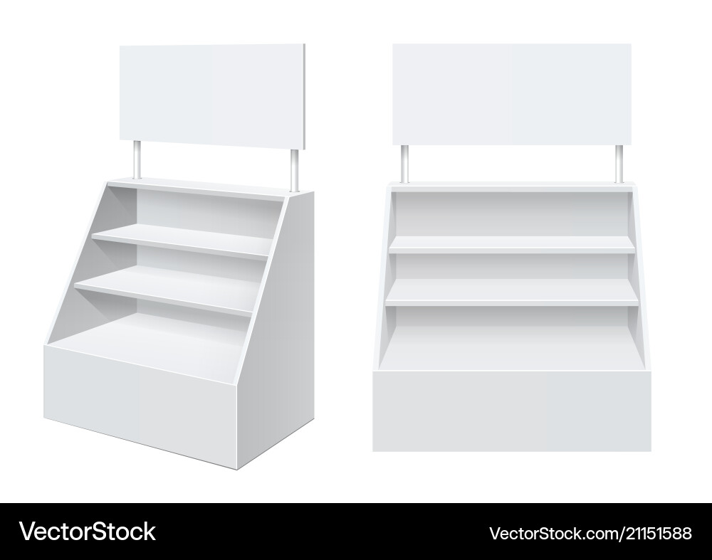 Display rack shelves for supermarket Royalty Free Vector