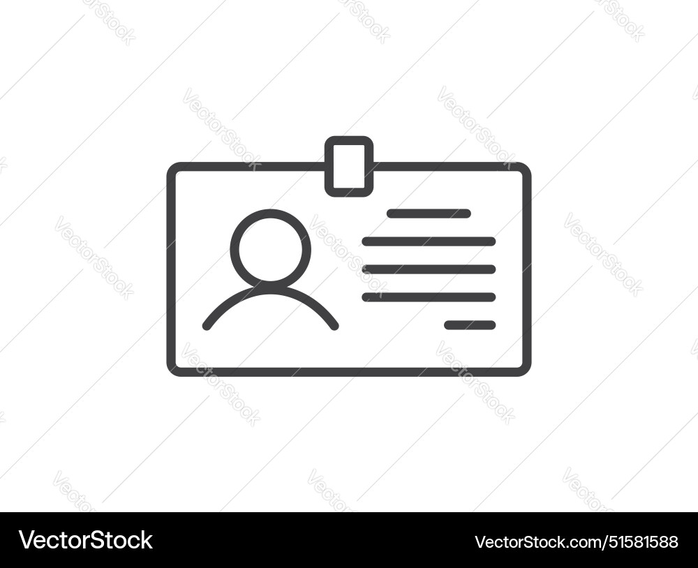 Driver license icon in flat style identification Vector Image