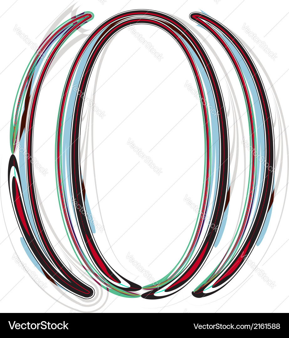 Font number 0 Royalty Free Vector Image - VectorStock