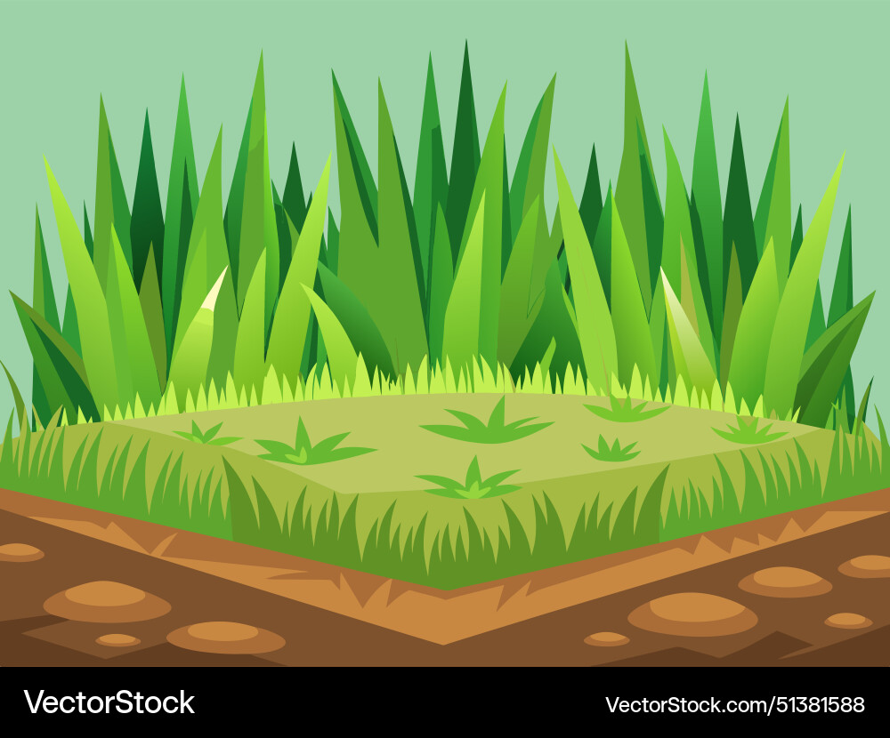 Green grass landscape background Royalty Free Vector Image