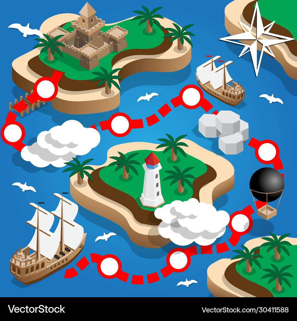 Pirate map Royalty Free Vector Image - VectorStock