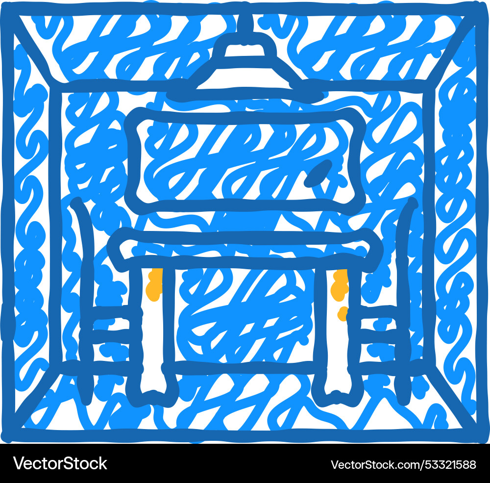 Police interrogation crime icon doodle Royalty Free Vector