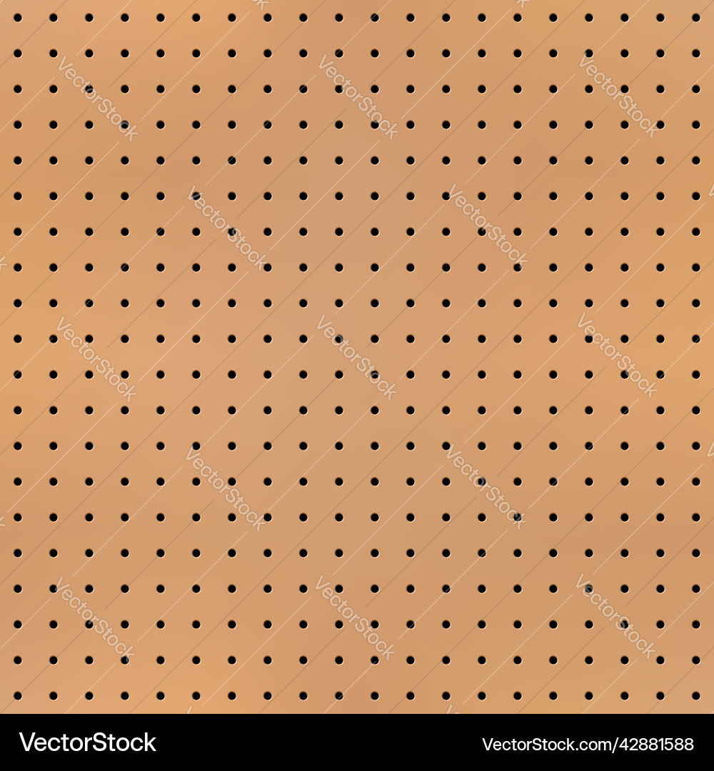 Realistic peg board seamless pattern pegboard Vector Image