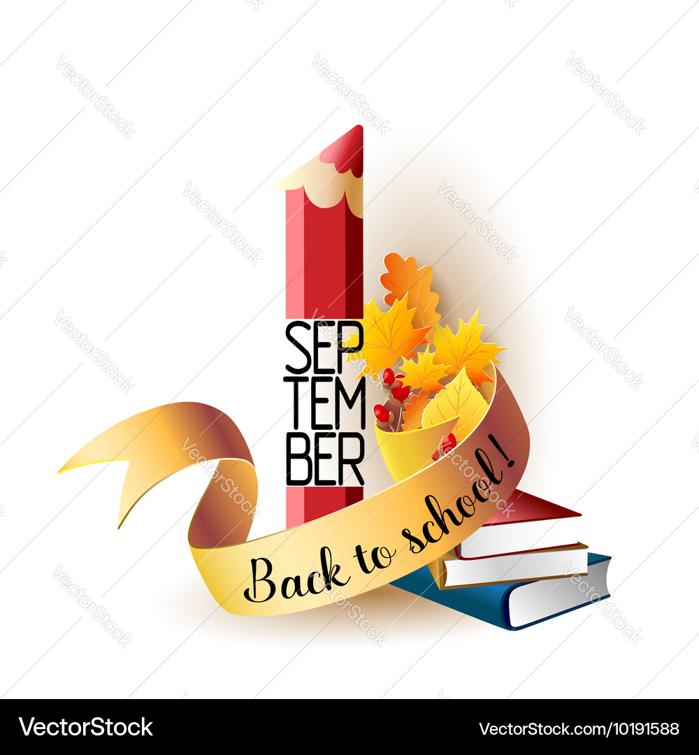 September 1st back to school background Royalty Free Vector