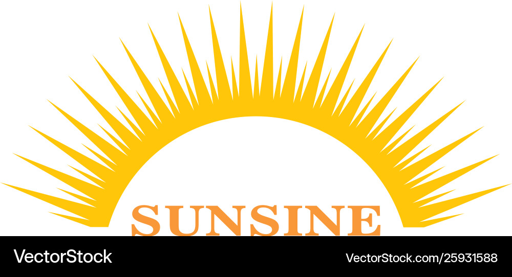 Sun logo icon Royalty Free Vector Image - VectorStock