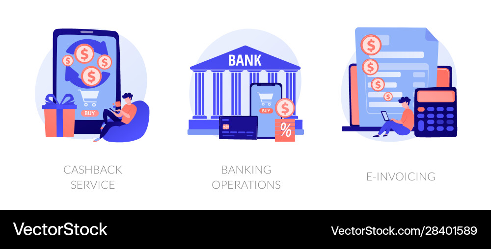 Banking and financial services concept Royalty Free Vector