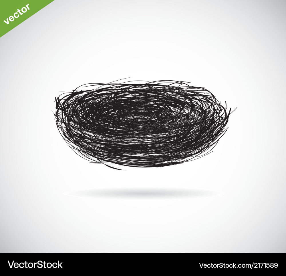 Birds nest Royalty Free Vector Image - VectorStock