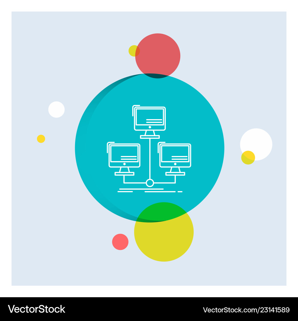 Database distributed connection network computer Vector Image
