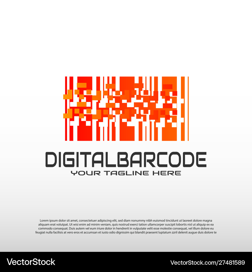 Digital code logo concept technology system icon Vector Image