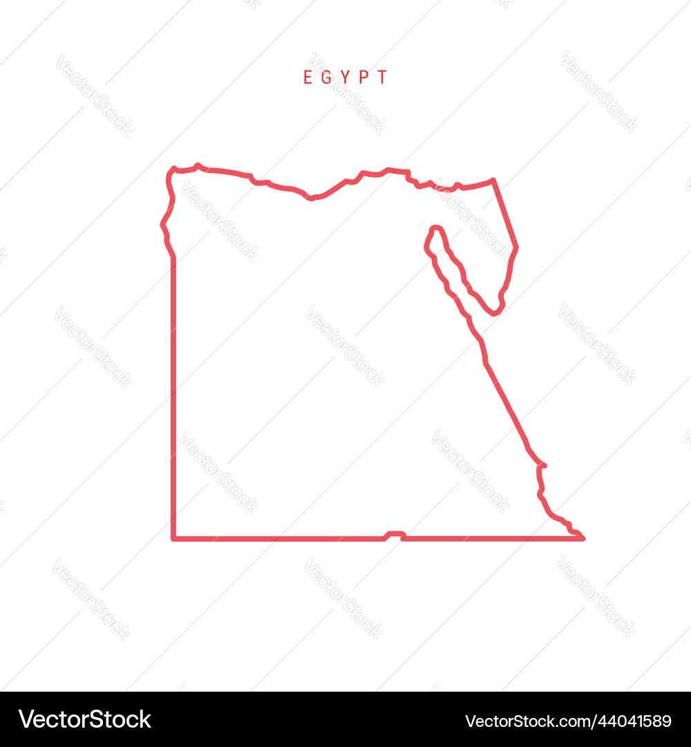 Egypt editable outline map Royalty Free Vector Image