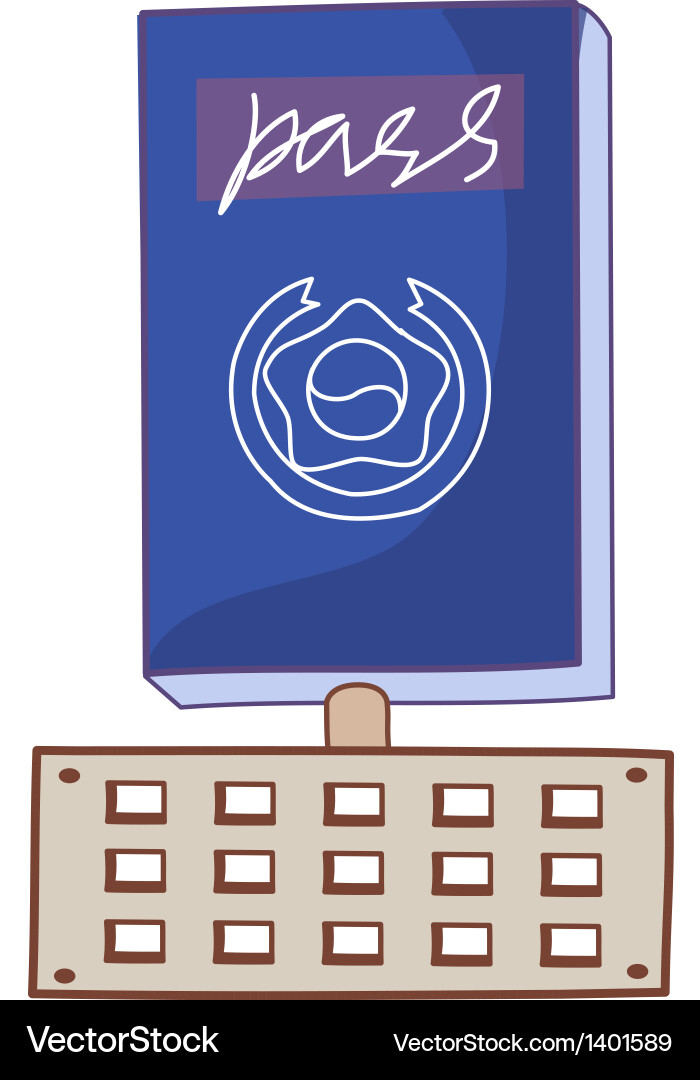 Immigration checkpoint Royalty Free Vector Image