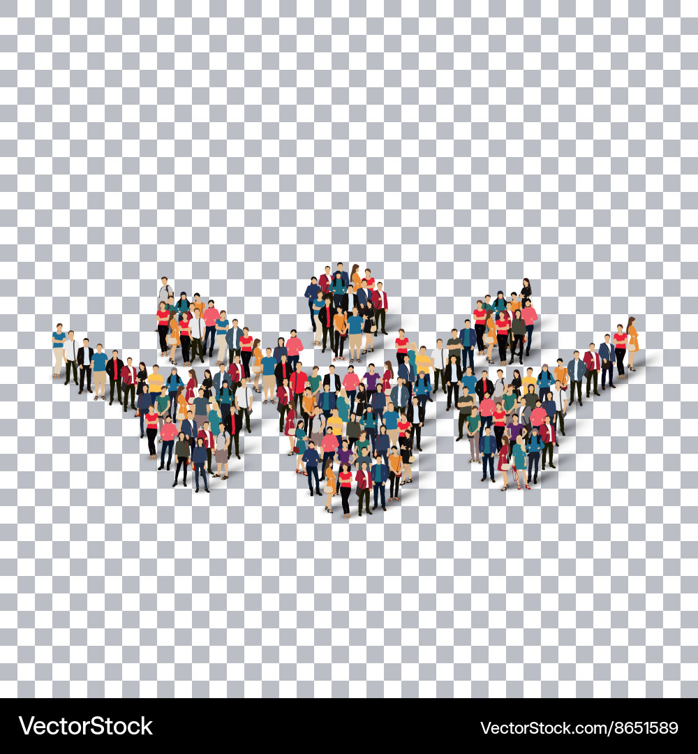 Man symbol people 3d transparency Royalty Free Vector Image