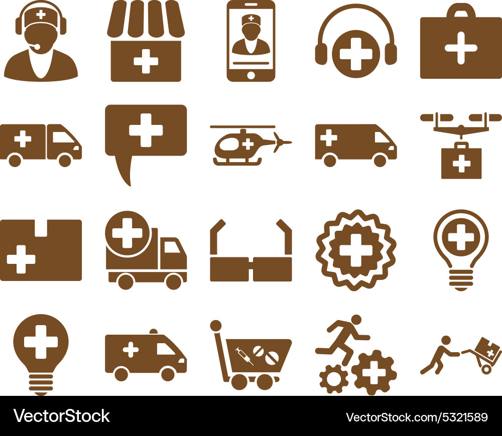 Medical icon set Royalty Free Vector Image - VectorStock