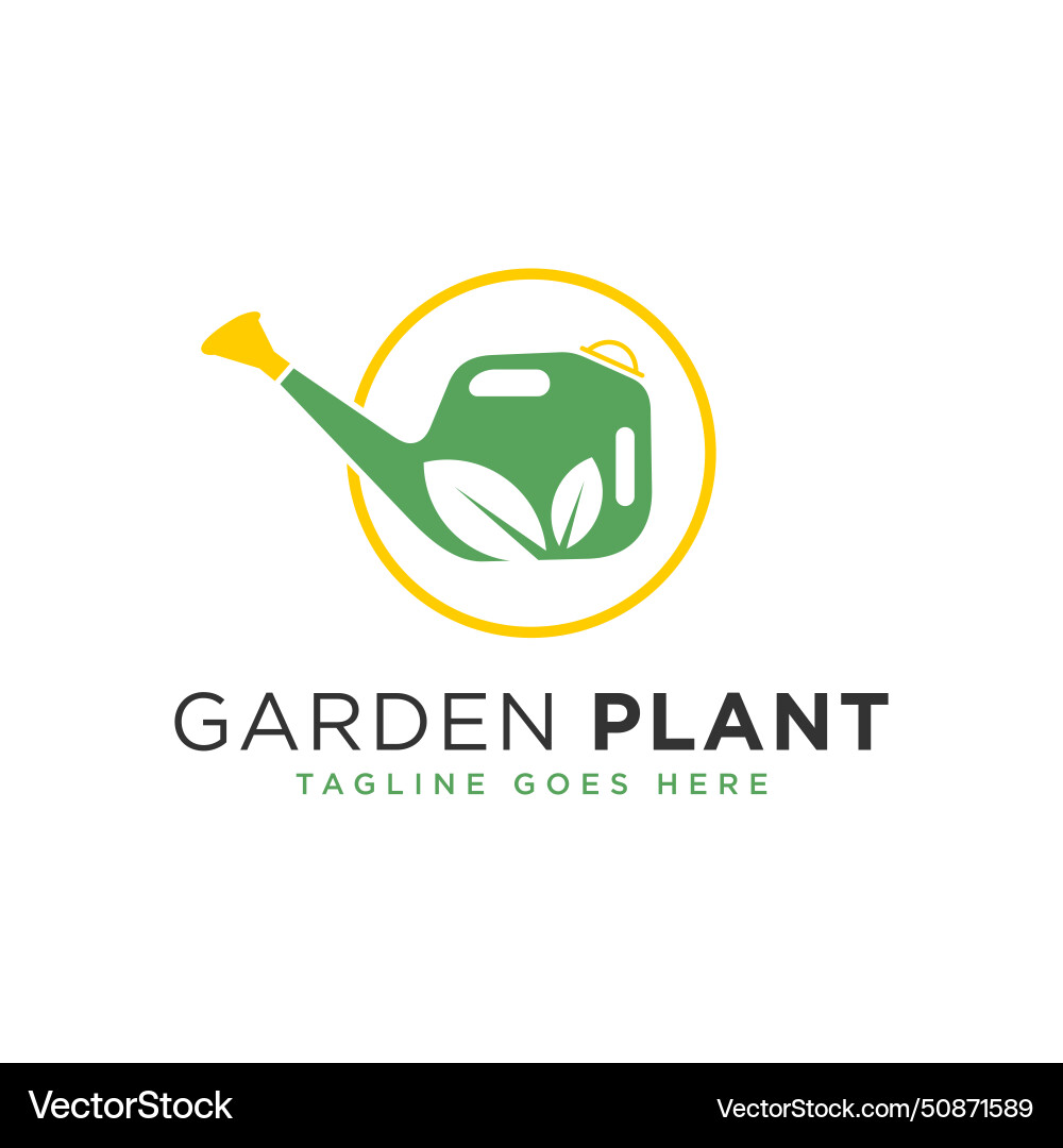 Plant sprinkler logo Royalty Free Vector Image