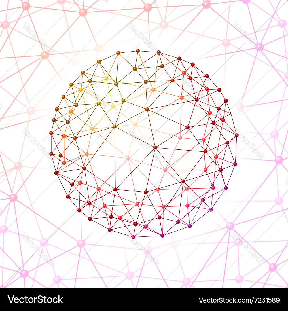 Sphere connected Royalty Free Vector Image - VectorStock