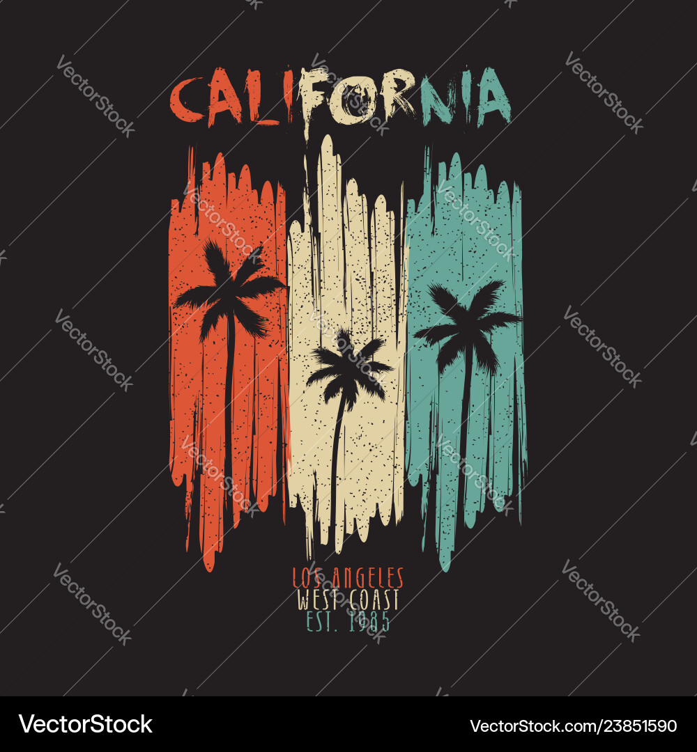 California vintage print Royalty Free Vector Image