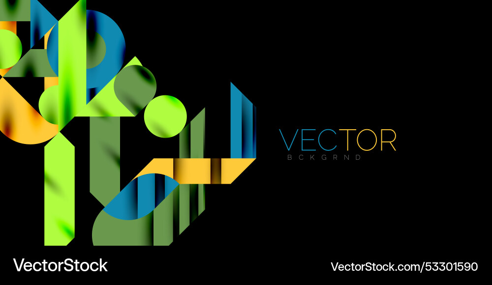 Colorful simple dynamic geometric forms circles Vector Image