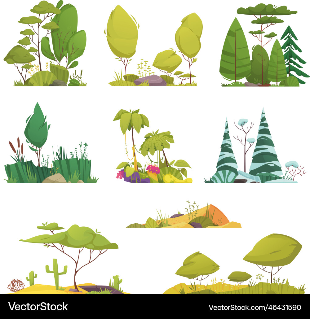 Diverse Ecosystem Icons Royalty Free Vector Image