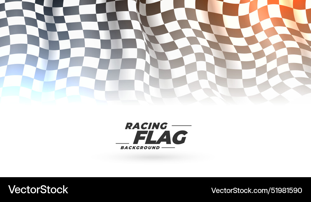 Flowing checkered rally flag background for event Vector Image