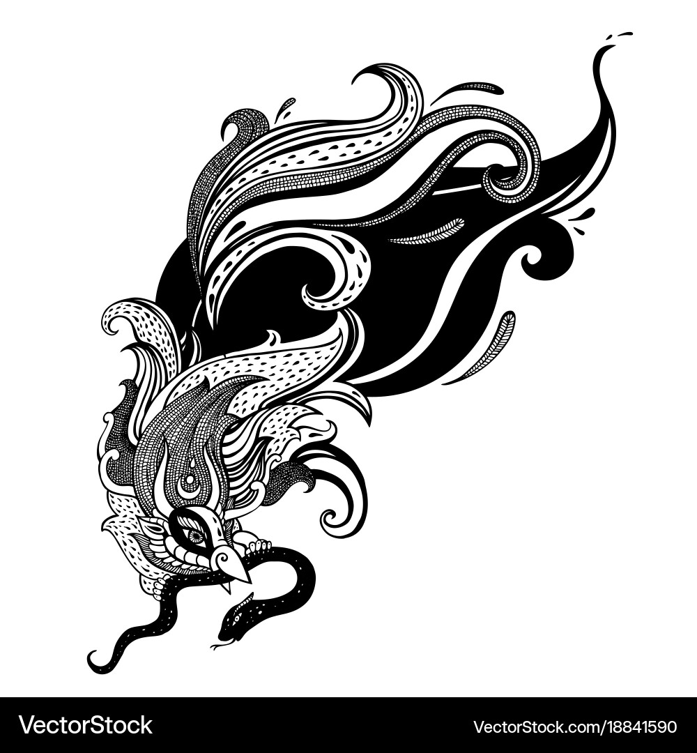 Garuda hand drawn Royalty Free Vector Image - VectorStock
