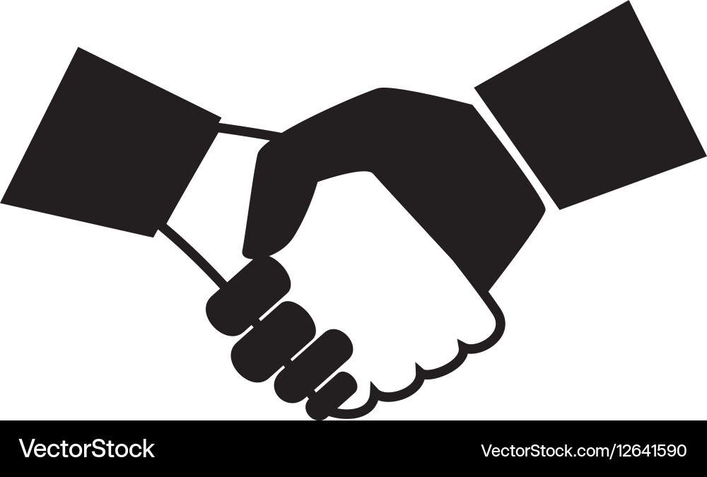Handshake deal isolated icon Royalty Free Vector Image
