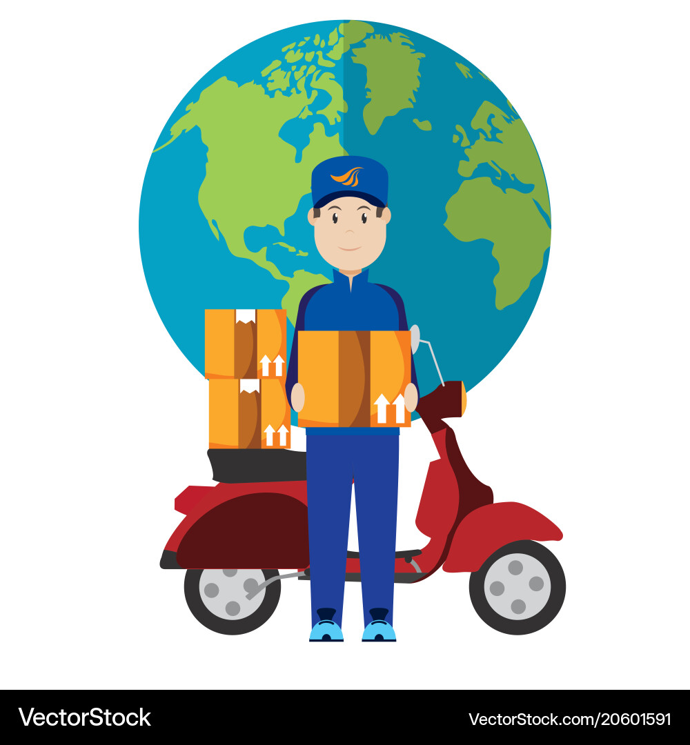 Express delivery cartoon Royalty Free Vector Image