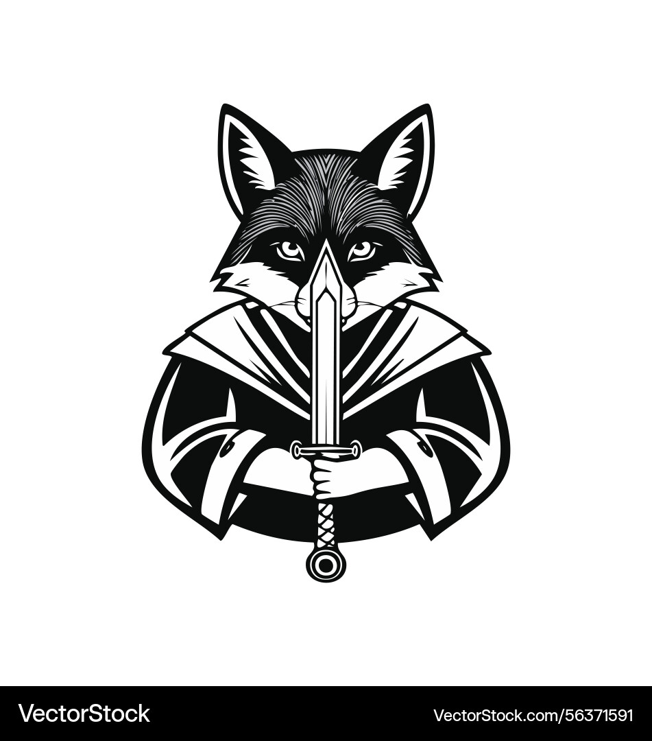 Fox holding a sword Royalty Free Vector Image - VectorStock