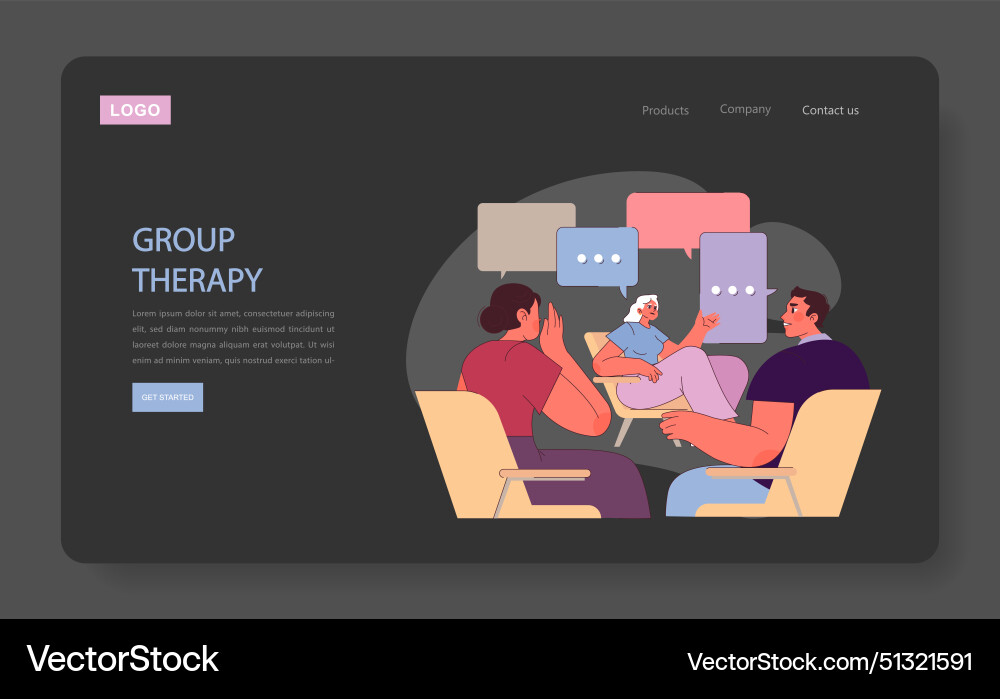 Group therapy concept Royalty Free Vector Image