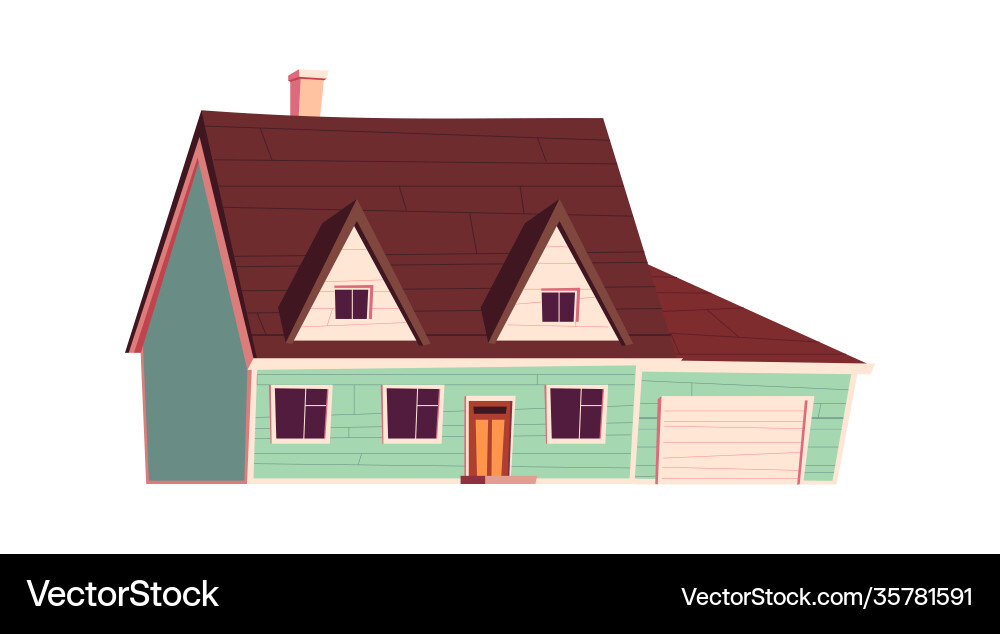 House building isolated Royalty Free Vector Image