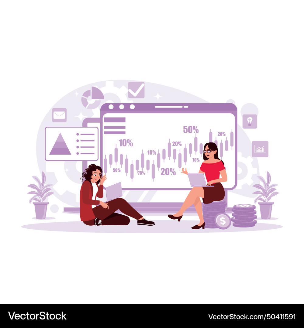 Technical price charts and indicators candlestick Vector Image