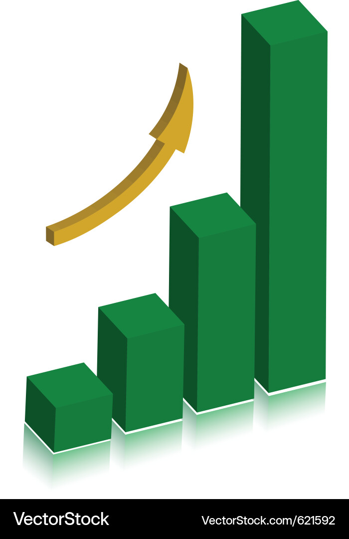 3d graph Royalty Free Vector Image - VectorStock