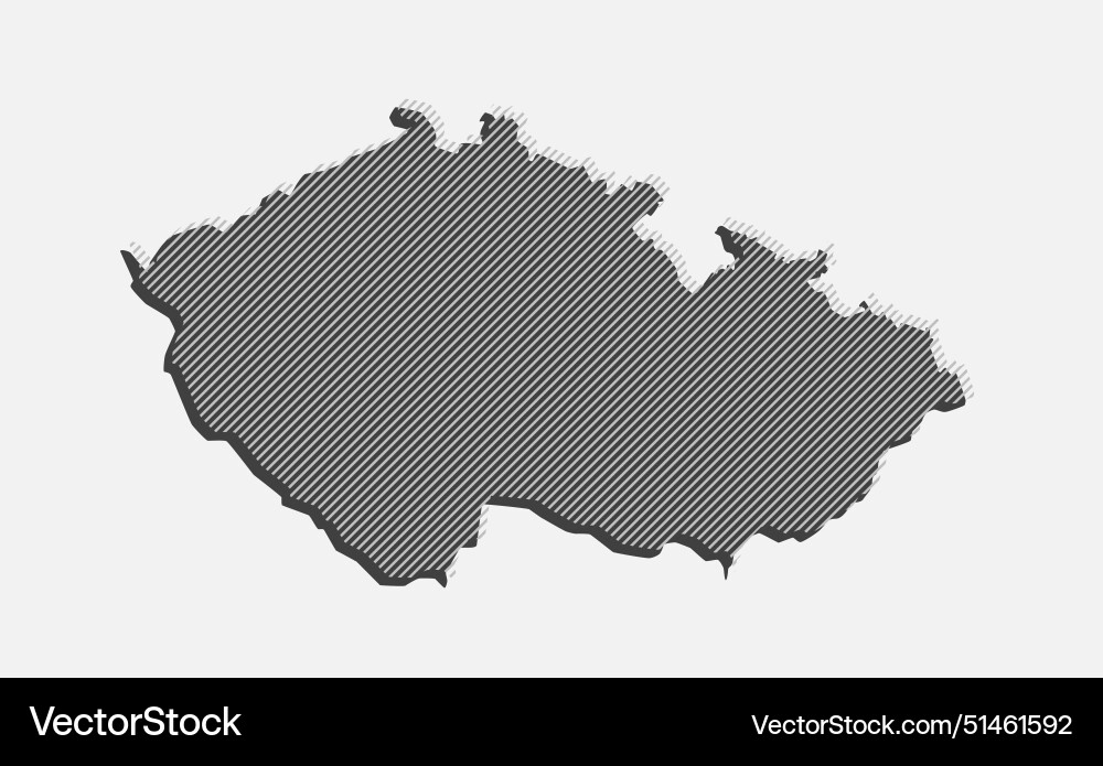 Abstract map czech republic parallel grey lines Vector Image