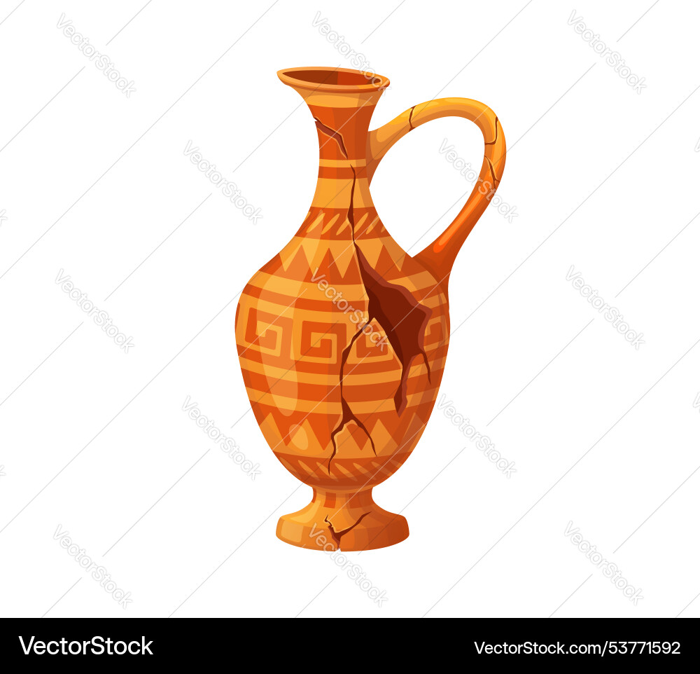 Ancient antique broken jug museum ceramic pottery Vector Image