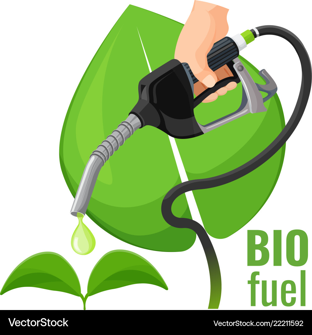 Biofuel concept emblem template for gasoline Vector Image