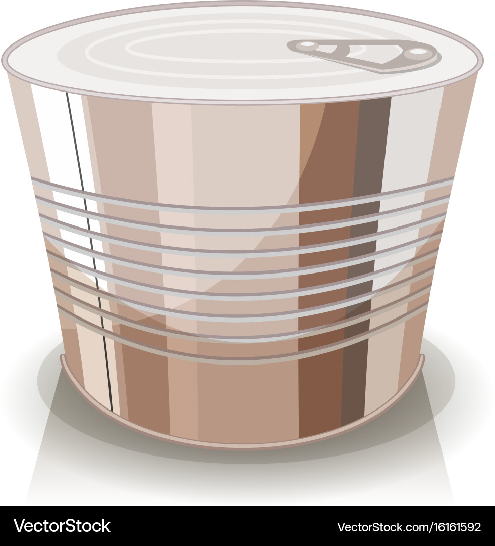 Cartoon food tin can Royalty Free Vector Image