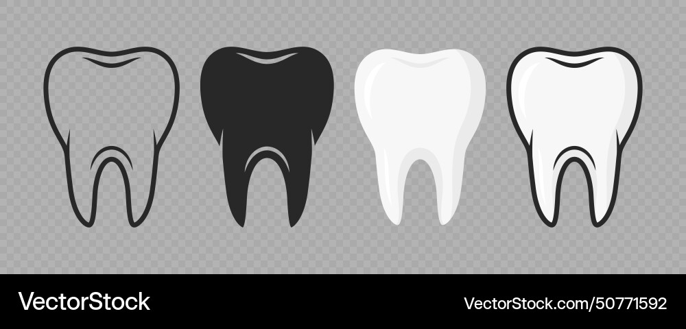 Cartoon tooth design template for Royalty Free Vector Image