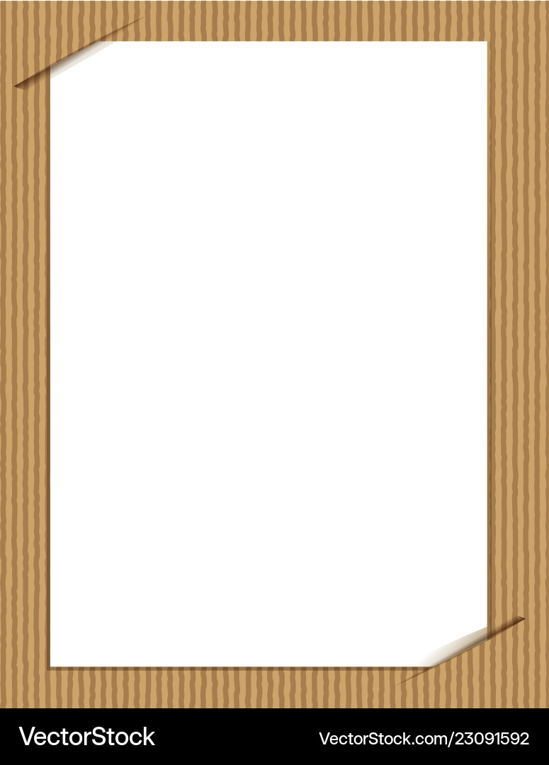 Korrugierter Papierkastenrahmen Lizenzfreies Vektorbild
